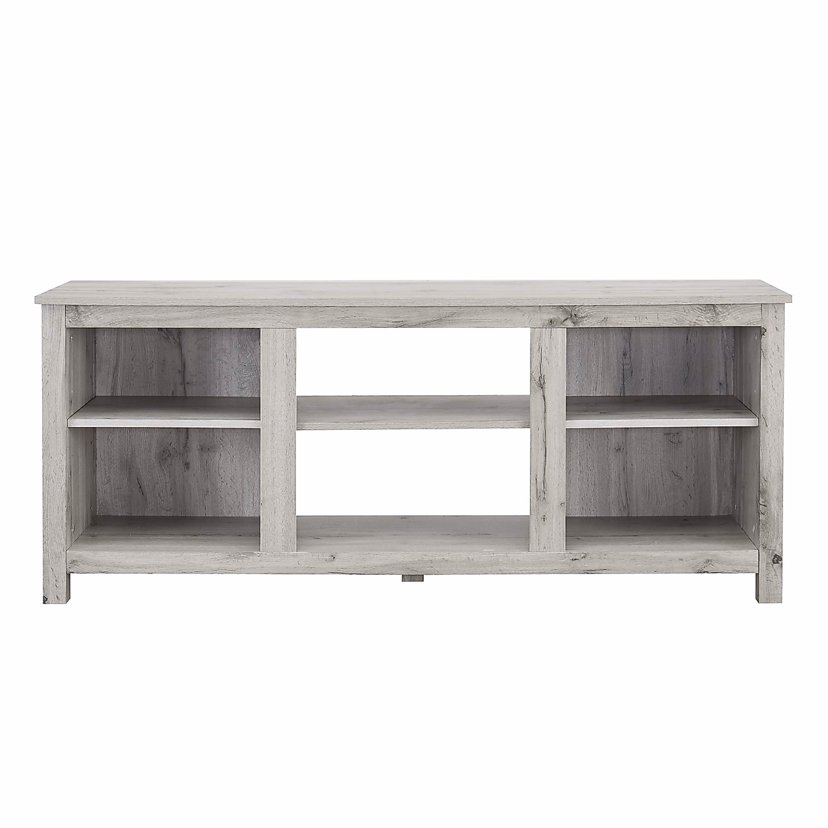 CHADIOR Wooden Stand and Electric Fireplace, Fit up to 65" Flat Screen TV with Cabinet and Adjustable Shelves Entertainment Center for Living Room, Light Grey