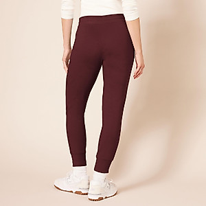 Amazon Essentials Women's Fleece Jogger Sweatpant (Available in Plus Size), Burgundy, X-Small