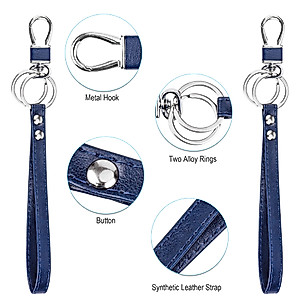 Amazon Essentials - Lanyard Keychain with Detachable Alloy Metal Rings (blue)
