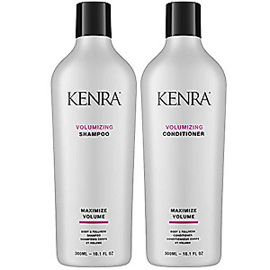 Kenra Volumizing Shampoo/Conditioner | Maximize Volume | Creates Body, Bounce & Fullness | Increases Volume By 30% | Extends Lift From Stylers By Up To 155% | Fine To Medium Hair | 10.1 fl. Oz (Set)