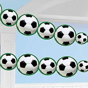 Amscan Soccer Die-Cut Garland, Party Decoration
