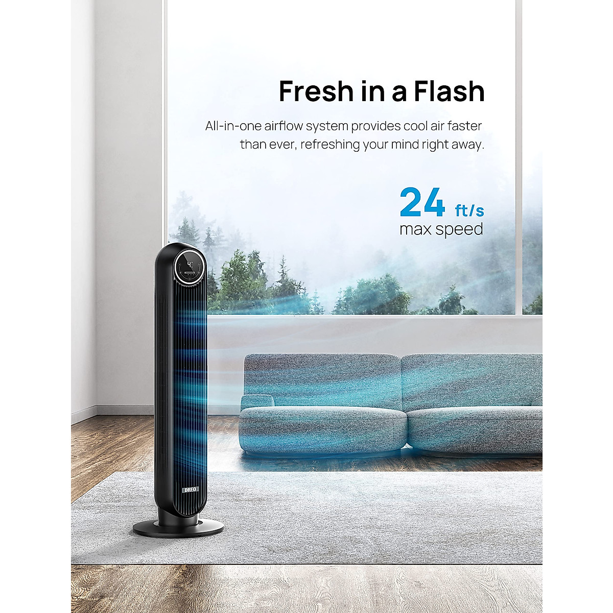 Dreo Tower Fan Bundle with Remote and Bladeless Design (Nomad One (DR-HTF007) + Cruiser Pro T2)