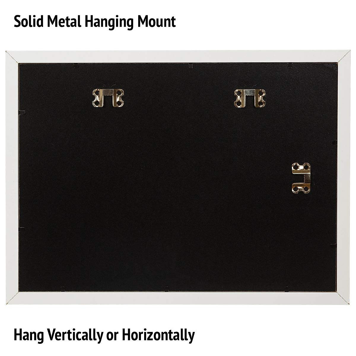 WOOD SIDE ORBIS 13 Opening Collage Picture Frame K-12 with Double White Mat - Displays One 4x6 and Twelve Wallet Size 2.5x3.5 - Wall Mounting, Landscape, Portrait