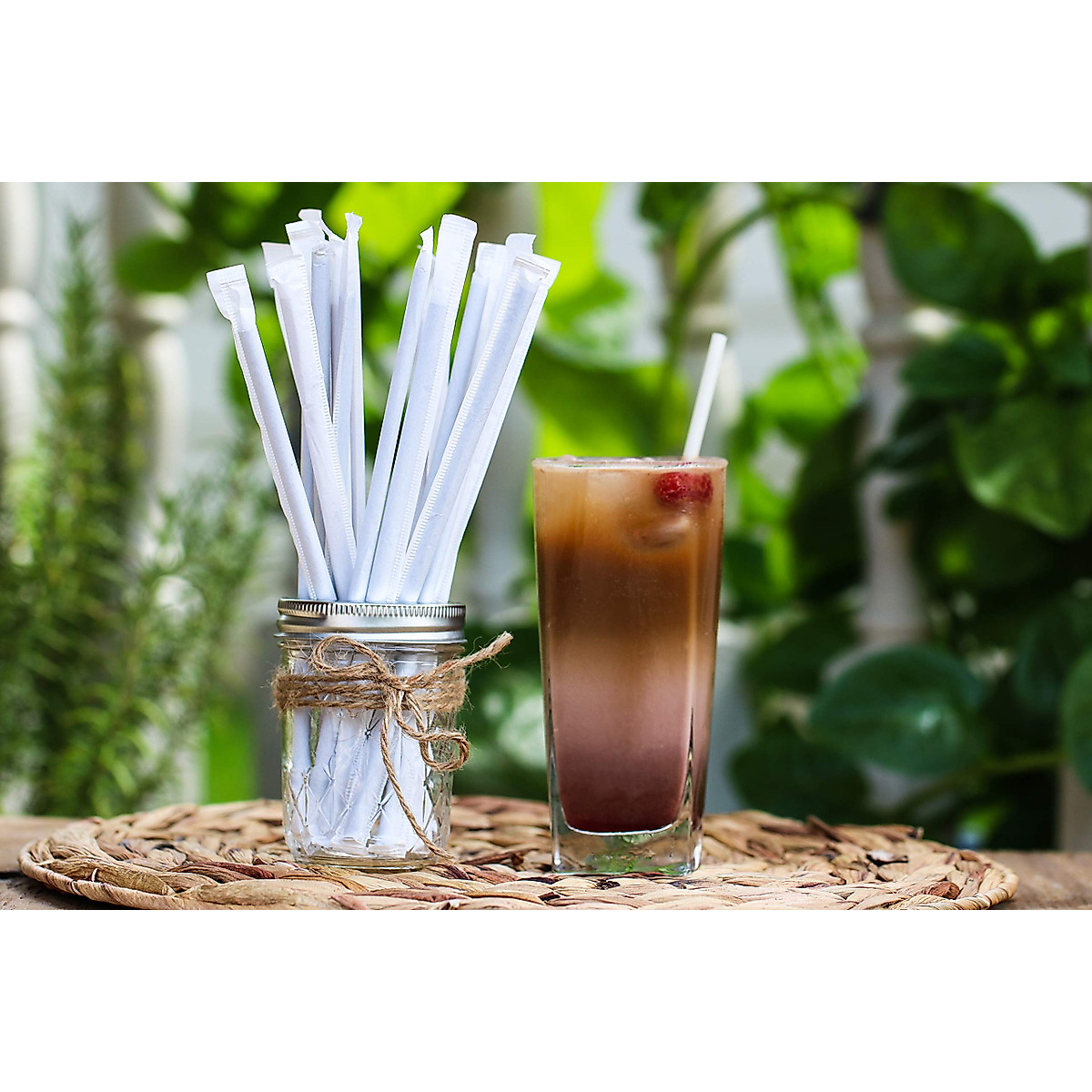 PHA STRAWS - | 100% Plastic Free | Individually Wrapped Biodegradable 8.2" Straws by Ecoware. Marine Biodegradable, Home Compostable, Ocean-friendly, Best Alternative to Paper & Plastic Straws. (5000)