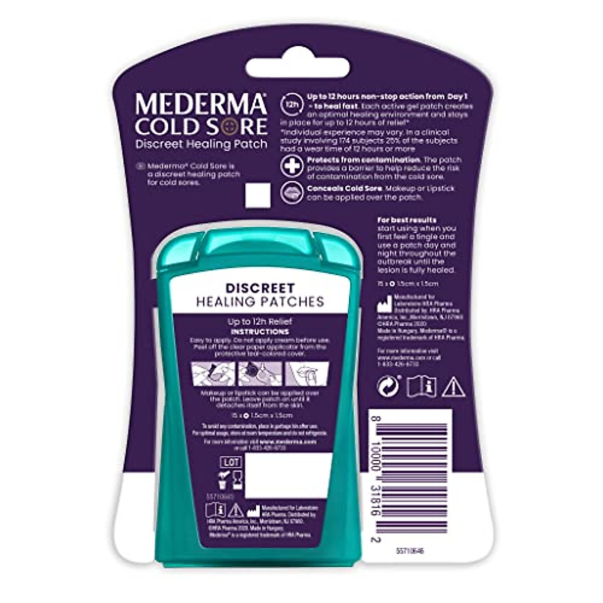 Mederma Cold Sore Discreet Healing Patch - A Patch That Protects and conceals Cold Sores - 15 Count
