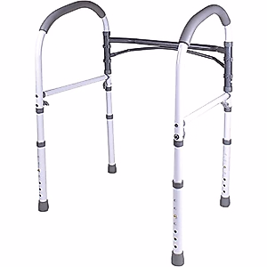 Carex Toilet Safety Rails - Toilet Handles for Elderly and Handicap Toilet Safety Rails, Toilet Safety Frame, Toilet Rails for Elderly and Toilet Bars for Elderly and Disabled