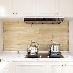 STICKEEP 6 x 36 in Floor Tile Peel and Stick Flooring Self Adheisve Wood Peel and Stick Floor Tile Bathroom Vinyl Floor Tiles Removable Vinyl Flooring Planks for Laundry Room Kitchen Stairs 4 PCS