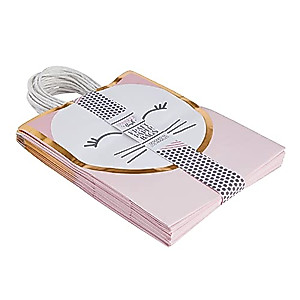 Sparkle and Bash 15 Pack Cat Gift Bags for Birthday Party Favors w/ 20 Sheets of Tissue Paper (8 x 10 x 4.7 in)