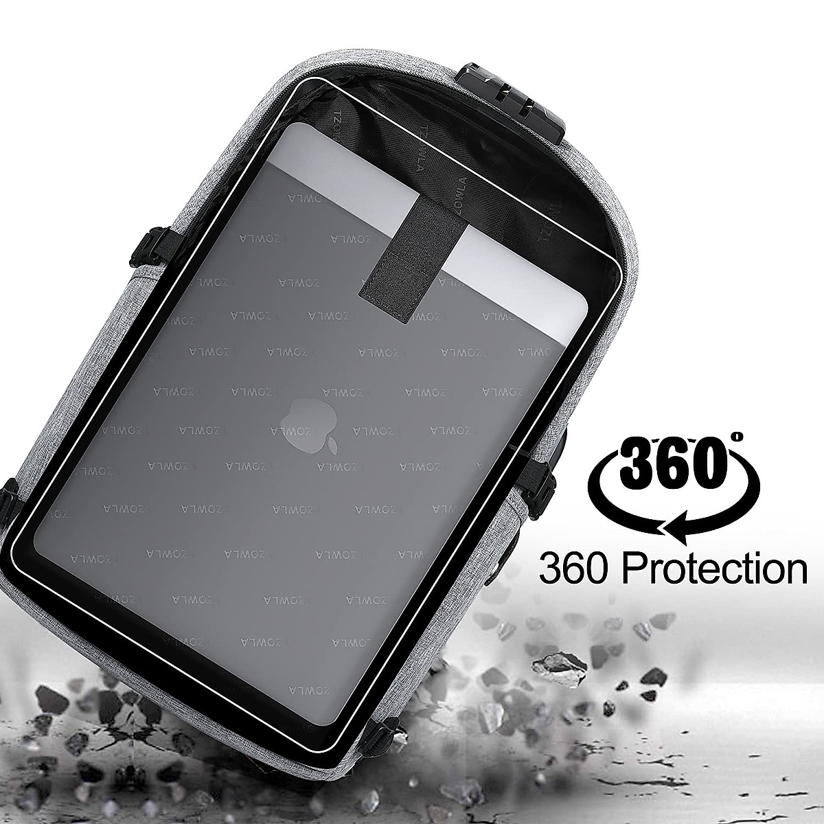 Laptop Backpack for unisex,Anti Theft Water Resistant Travel Work Backpack with USB Charging and Lock 15.6 Inch Computer Bag, Grey