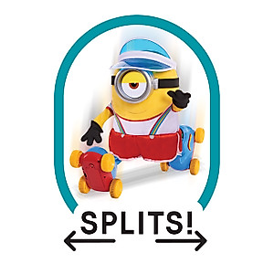 Illumination's Minions: The Rise of Gru Roller Skate Stuart Lights and Sounds Interactive Feature Plush, Kids Toys for Ages 3 Up by Just Play