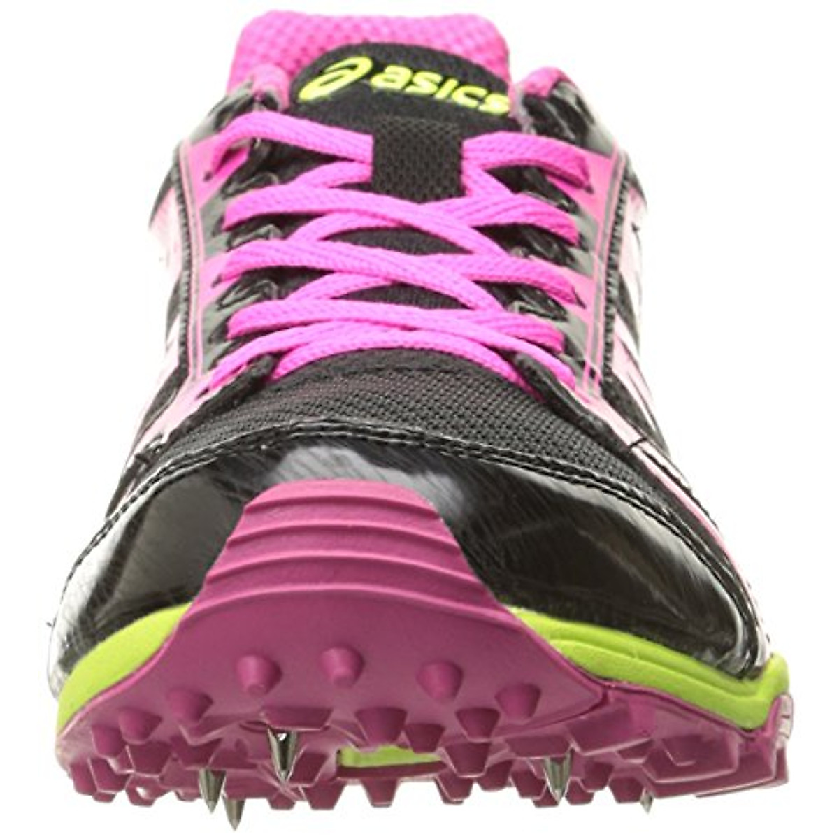 ASICS Women's Hyper Rocketgirl XC Spike Shoe, Black/Hot Pink/Flash Yellow, 11 M US