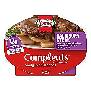 HORMEL COMPLEATS Salisbury Steak Microwave Tray, 9 oz. (6 Pack)