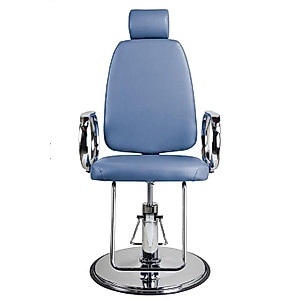 AmeriCan Goods Professional Dental Patient Exam & X-Ray Chair Deluxe Quality 360° Swivel, Adjustable & Removable Headrest Stool (Graystone)
