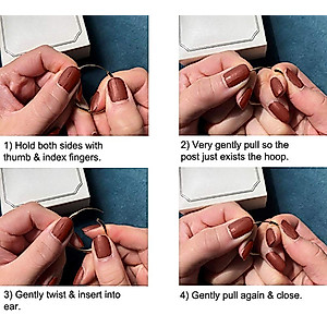 14k Solid Gold Endless Hoop Earrings Sizes 10mm - 20mm, 14k Gold Thin Hoop Earrings, Cartilage Earrings, Helix Earring, Nose Hoop, Tragus Earring, 100% Real 14k Gold (20mm)