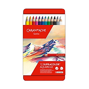 CREATIVE ART MATERIALS Caran D'ache Supracolor Metal Box Set Of 12 (3888.312)
