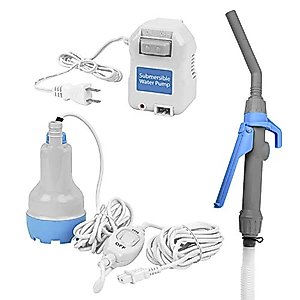 TERA PUMP Automatic Electric Water Replacement Pump, Submersible Water Pump for Gravel Cleaner, Fish Tank Water Changer Sand Washer with Filter & 50 ft Hose (Up to 8 Liters per Min)