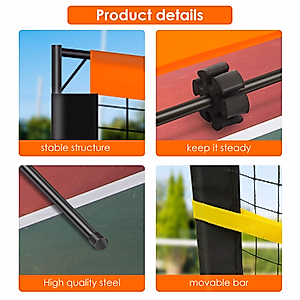 Tennis Rebound Practice Wall - 12ft x 6ft Rebounder Net for Tennis & Racquet Sports Ball & Pickleball, Tennis Backboard Net for Tennis Court Backyard and Indoor & Outdoor Training