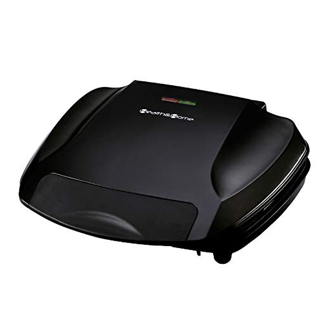 Health and Home 2-Serving Classic Plate Grill Maker and Panini Press, Black, KS-306