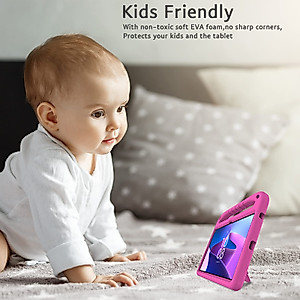 ATOOZ for Lenovo Tab M10 Plus (Gen 3) Case 10.6-inch 2022, Kids Case Cover with Shockproof Handle Stand for Lenovo Tab M10 Plus 3rd Gen (TB125FU / TB128FU / TB128XU) 10.6" Tablet (Rose)