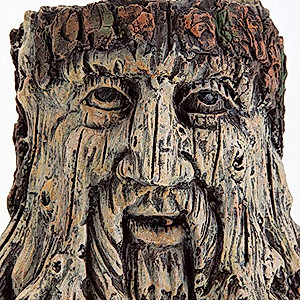 Bits and Pieces - Tree Face Garden Planter - Durable Polynesian Indoor-Outdoor Urn for Plants - Forest Inspired Whimsical Garden Décor