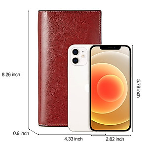 BOSTANTEN Womens Leather Wallets Bundle Genuine Leather Backpack