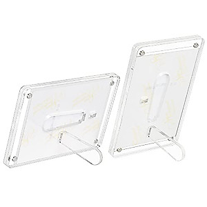 ECOSEAO 4x6 Minimalist Picture Frame Acrylic Glass Photo Frame with Magnetic Desktop Display Horizontally or Vertically