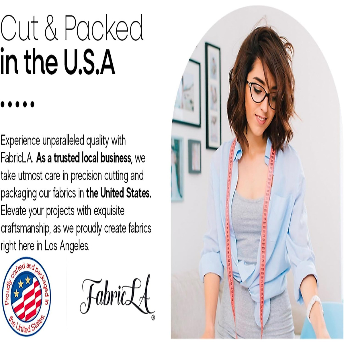 FabricLA Felt Fabric | 72" inches Wide & 1.6mm Thick | Non-Stiff, Soft Fabric Material | Felt Fabric by The Yard | Soft Felt Roll for Crafts, Sewing and Padding | Half Yard White