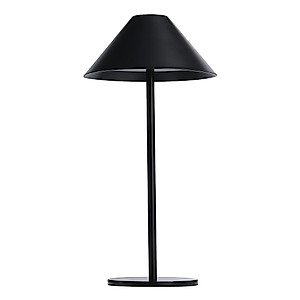 oneleaf Cordless Table Lamp, Modern LED Rechargeable Battery Touch Desk lamp,Night Light, Metal Shell,Minimalist Design, for Couple Dinner/Coffee Table/Restaurant/Bedroom/Camp-Black