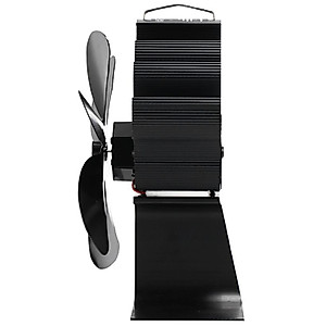 BIVITA Heat Powered Stove Fan, 6 Blade Fireplace Fan for Wood Burning Stove, Heat-Powered WoodStove Fan, Wood Stove Accessories, Quietly Circulating Warm Air