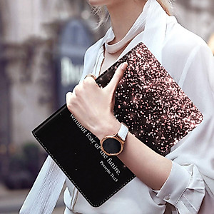 Case for iPad Pro 11 Inch 4th/3rd/2nd/1st Generation 2022/2021/2020/2018, Fit Also iPad Air 4/5 th 10.9 inch Adjustable Stand Auto Sleep/Wake, Proverbs 31:25 Bible Verse Rose Gold Glitter Black