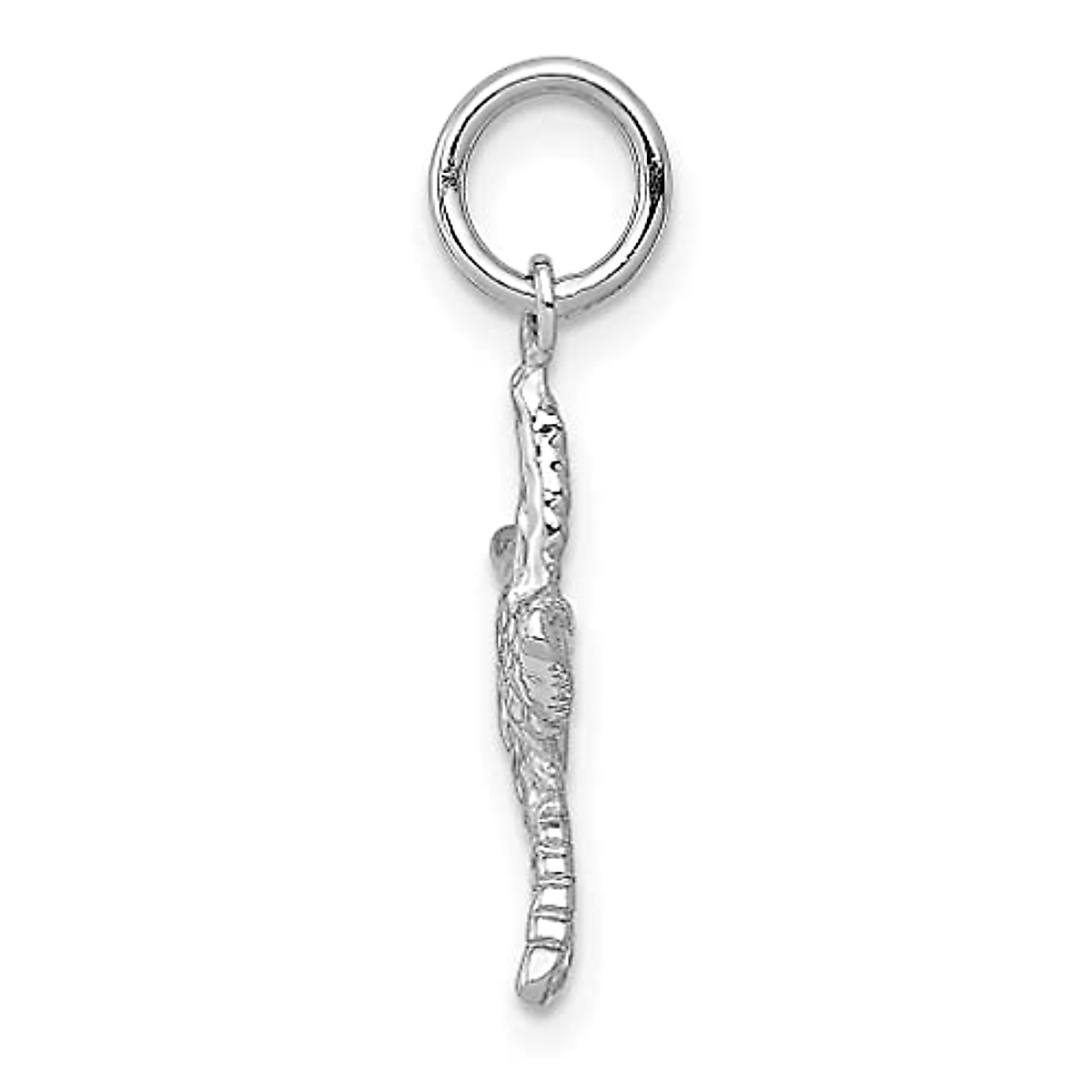 IceCarats 14K White Gold Starfish Necklace Charm Pendant 22mm x 14mm Only