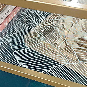 Sauder Coral Cape Coffee Table, L: 29.53" x W: 29.53" x H: 18.9", Satin Gold Finish