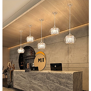 SZHDDLAM•Gold Pendant Light Fixtures,Kitchen Pendant Lighting Over Island,Modern Farmhouse Pendant Lights,Small Crystal Ceiling Light Fixture for Entryway Hallway