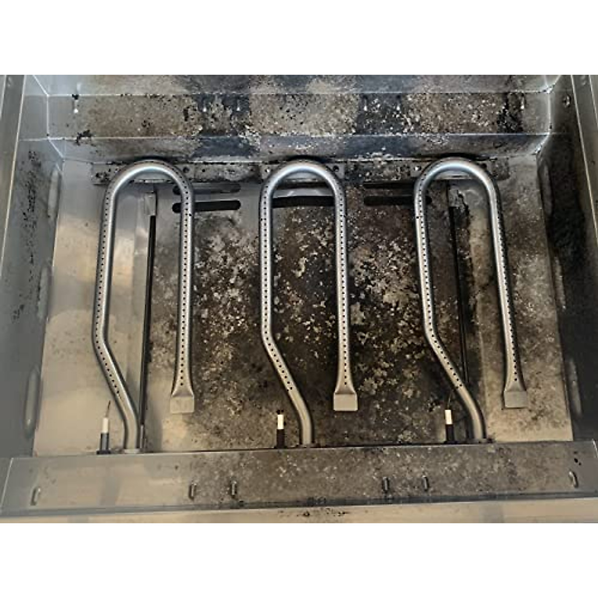 Votenli S9123A (5-Pack) 17 3/4" Heat Plates and 15 13/16" Burners Replacement for Jenn-Air 720-0336, 720-0337, 720-0511, 720-0512 Nexgrill 720-0336, 720-0337, 720-0511, 720-0512, 720-0586A, 720-0584A