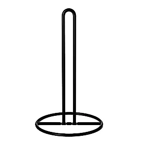 Simple Stand Up Paper Towel Holder Countertop – Easy One-Handed Tear Kitchen Paper Towels Dispenser for Standard Paper Towel Rolls,Magnetic Paper Towel Holders for Farmhouse,Bathroom,Kitchen Black