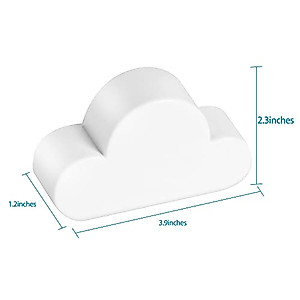 TWONE White Cloud Magnetic Key Holder for Wall - Novelty Adhesive Cute Key Hanger Organizer, Easy to Mount - Powerful Magnets Keep Keychains and Loose Keys Securely in Place
