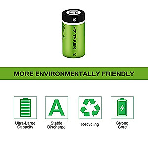 Taken Rechargeable Batteries for Arlo, 3.7V 750mAh 20 Pack Rechargeable Batteries and 4-Ports LED Charger Compatible with Arlo Cameras (VMC3030/VMK3200/VMS3330/3430/3530), Flashlight, Microphone