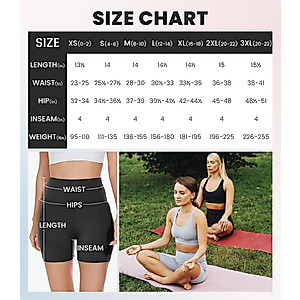 HLTPRO Spandex Biker Shorts for Women with Pockets, High Waisted Workout Gym Yoga Shorts