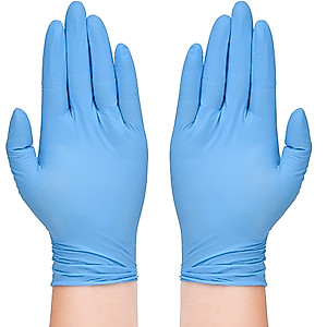 TitanFlex Nitrile Exam Gloves, Blue, 6-mil, Small, Box of 100, Heavy Duty Nitrile Gloves Disposable Latex Free, Powder Free, Medical Gloves, Cooking Gloves, Mechanic Gloves, Cleaning Gloves