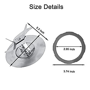 JOYSOG Blender Blade Replacement for Oster Blender, Stainless Mixer Blender Blade Jar Bottom Base Cap Gasket for Oster Pro 1200 Blender Replacement Parts