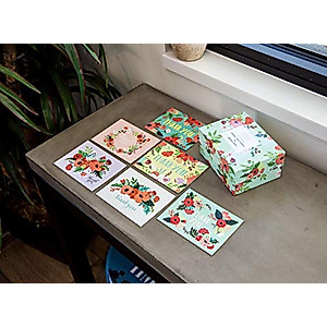 Sweetzer & Orange Floral Thank You Cards Bulk Box Set of 48 Blank Cards with Envelopes - Baby Shower Note Cards, Wedding Thank You Cards or Bridal Shower Thankyou Card - 4.25 x 5.75