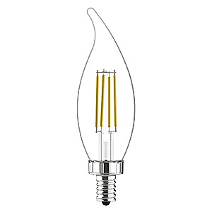 GE Relax LED Light Bulbs, 60 Watt Eqv, Decorative Clear Finish, Soft White, Small Base (8 Pack)