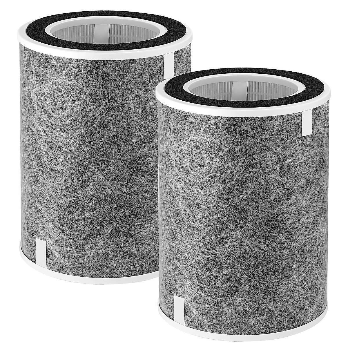 HP202 HP201 Replacement Filter for Shark HP200 Series Air Purifier HP201 HP232 HP302 HC502,3-in-1 True HEPA High-Efficiency Activated Carbon Filter,Part #HE2FKBAS,HE2FKBASMB,HE2FKPET,2 Pack