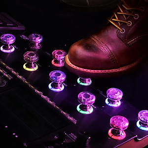 SONICAKE Footswitch Toppers Transparent Clear for Guitar Effects Pedal 10mm 20 PCS