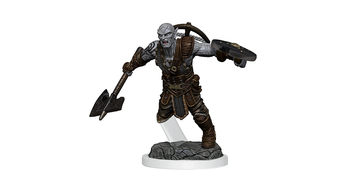 WizKids D&D Nolzur's Earth Genasi Fighter Miniature - Ready to Paint