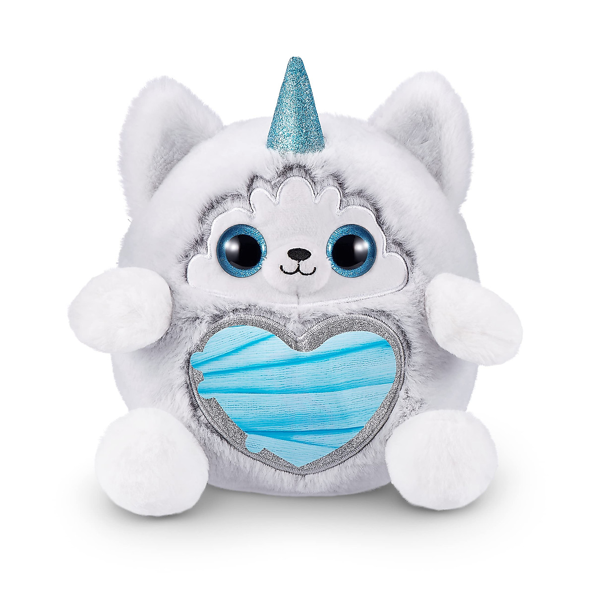 Rainbocorns Puppycorn Rescue (Husky) by ZURU, Collectible Plush, Stuffed Animal Girl Toys, Surprise Egg, Stickers, Syringe Slime, Ages 3+ for Girls, Children, 9.06 x 7.87 x 11.02 inches