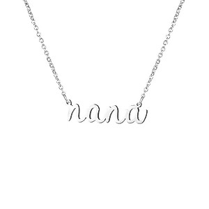 Yafeeso Solid Gold 10K 14K 18K Mom Grandmother Necklace Mama Nana Pendant Necklace Grandma Gift Necklace Birthday Gifts for Grandma from Grandkid