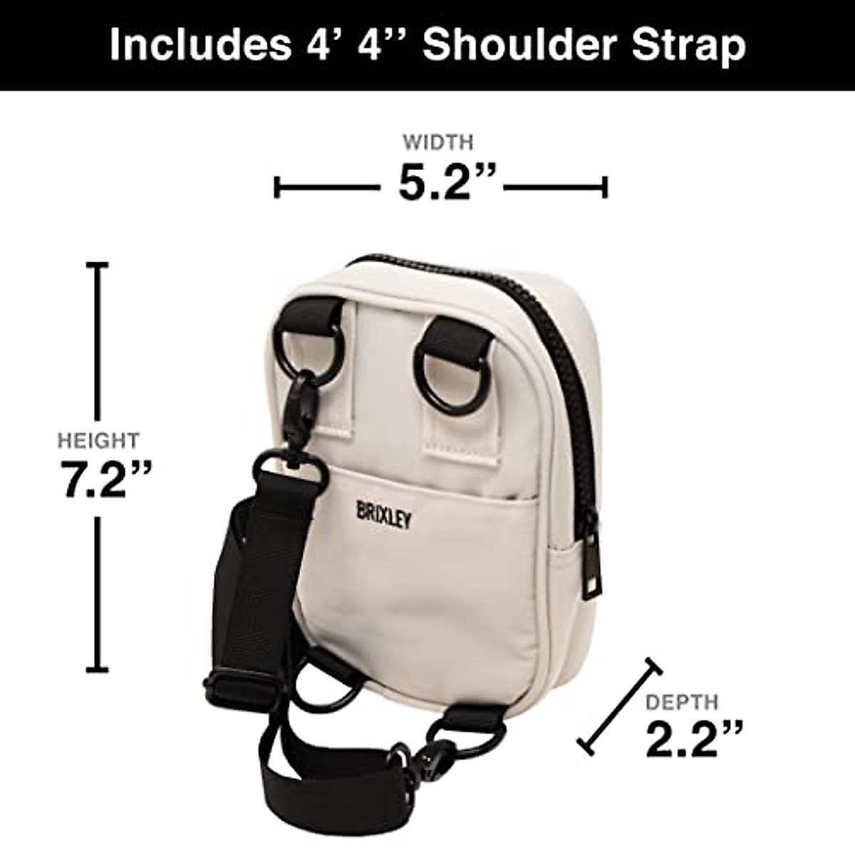 Brixley Crossbody Bag Sling Purse for Women Men Girls Travel, Multi Position Fanny Back Pack