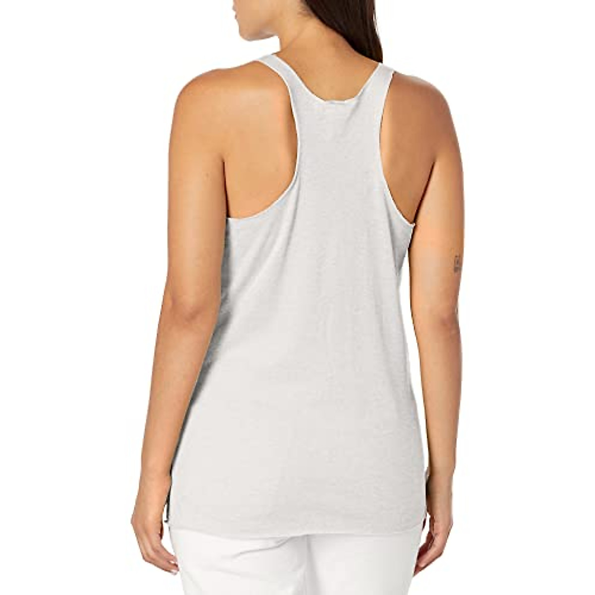 Disney Owl House Hooty Face Women's Racerback Tank Top, White Heather, X-Small