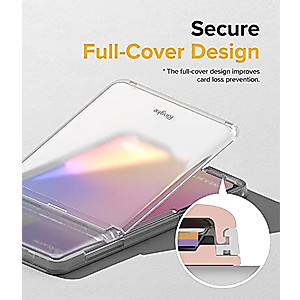 Ringke Stand Slot Card Holder [Phone Wallet Stick on + Stand] ID & Credit Card Holder for Phone Case, Solid Card Wallet with Phone Kickstand Compatible with iPhone Galaxy Android - Clear Mist